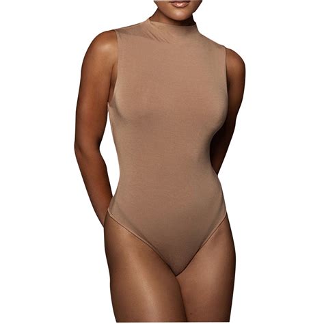 Odeerbi Tummy Control Shapewear Bodysuit For Women Short Sleeve Sexy