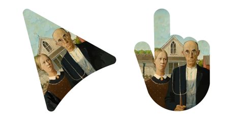 Art Grant Woods American Gothic Cursor Custom Cursor