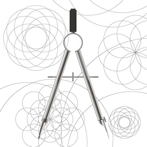 Premium Vector Compasses Tool And Drawn Circles