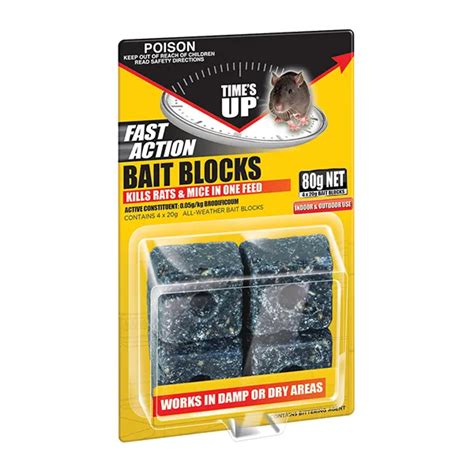 Times Up Fast Action Block Bait Rodenticide