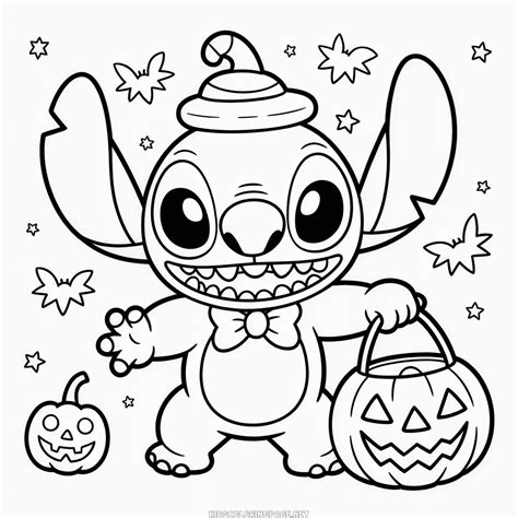 Halloween Lilo And Stitch Coloring Pages