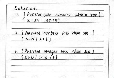 Solved B Describe The Following Set Using Verbal Description Method