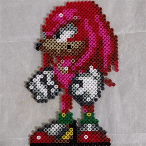 Knuckles The Echidna Sonic 3 And Knuckles Sprite Perler Bead Pixel