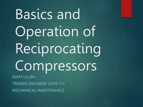 Reciprocating Compressor Ppt