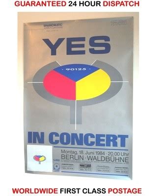 Yes 90125 1984 Original Concert Tour Poster Very Rare 311156120