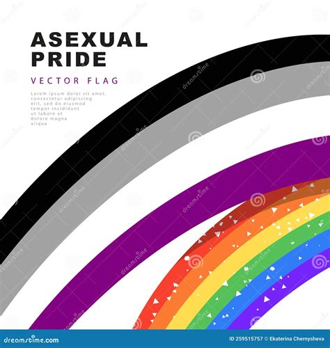 La Bandera Lgbt Y La Bandera Del Orgullo Asexual Falta De Orientación Sexual Identificación