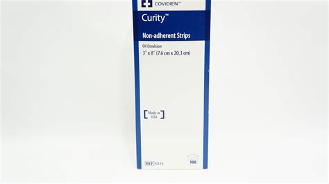 Covidien 6115 Curity Non Adherent Strips Oil Emulsion 3inch X 8inch