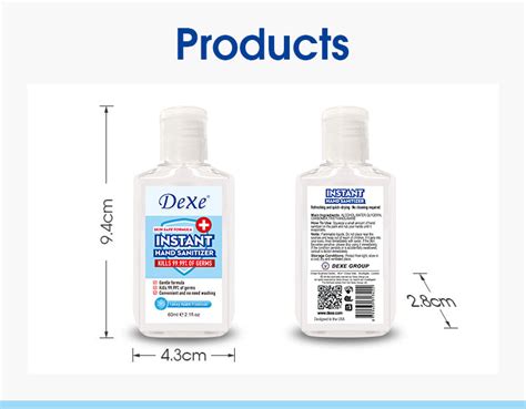 Antibacterial Hand Gel 60ml Black Hair Shampoo Hair Building Fibers Manufacturer Dexe