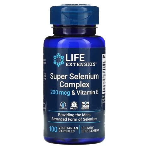 [pre Order] Life Extension Super Selenium Complex And Vitamin E 200mcg 100vegcap Promote Heart