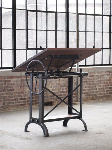 Stand Up Industrial Drafting Table Desk Industrial Style Drafting