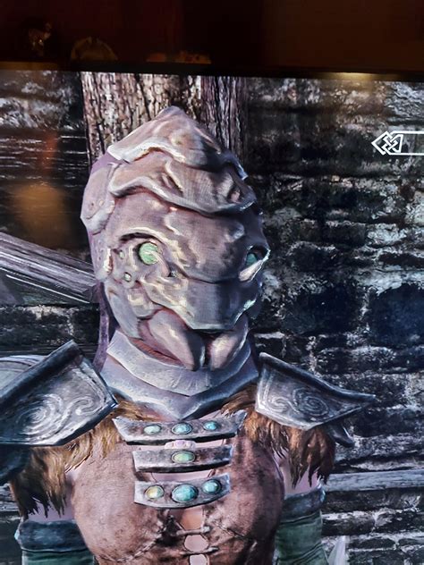 Brunhilde The Ginger Wearing The Shellbug Helmet Rskyrim