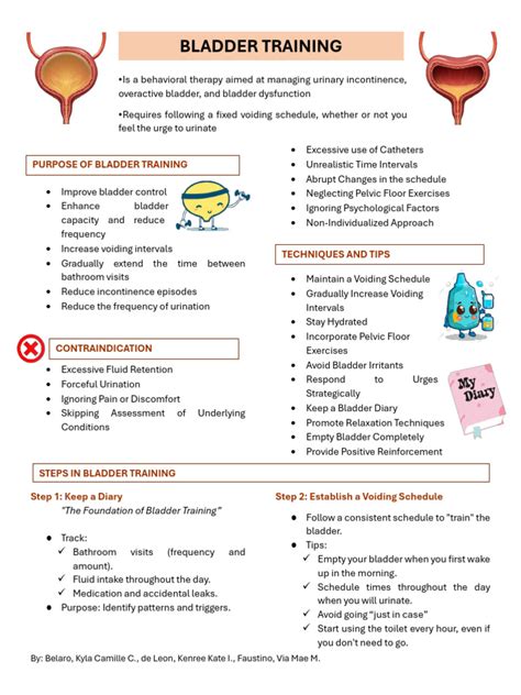 Bladder Training Pdf Urinary Incontinence Urination