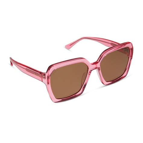 Sloane Square Sunglasses Candy Pink Crystal And Brown Diff Eyewear