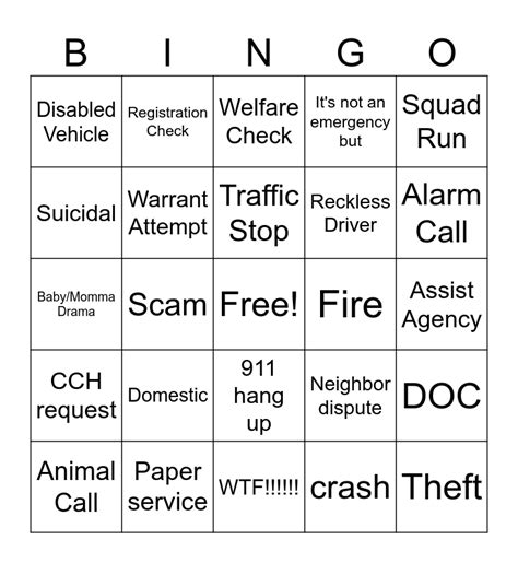 Dispatch Bingo Card