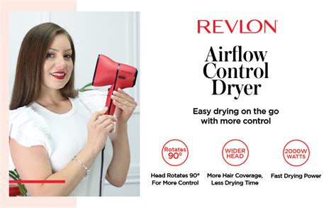 Revlon Airflow Control Dryer Compact Dryer With Rotating Built In