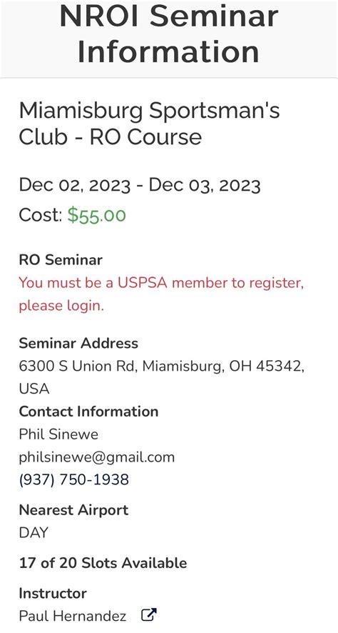 Off Season Ro Class Ohio Ruspsa