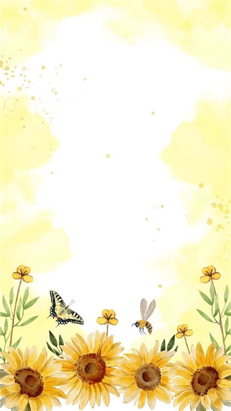 Sunflower And Butterfly Wallpaper Diy Greeting Card Ideas Spring