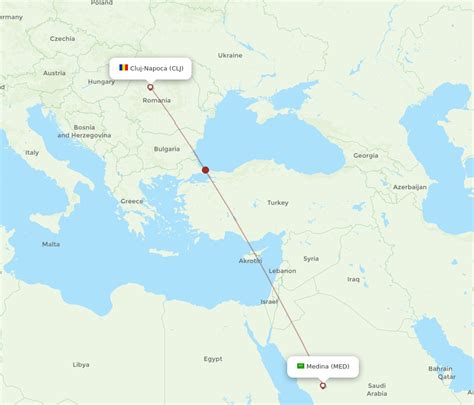 All Flight Routes From Madinah To Cluj Napoca Med To Clj Flight Routes