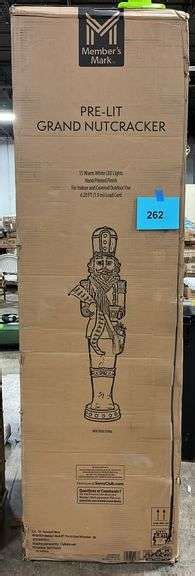 6ft Pre Lit Grand Nutcracker In Box Earls Auction Company