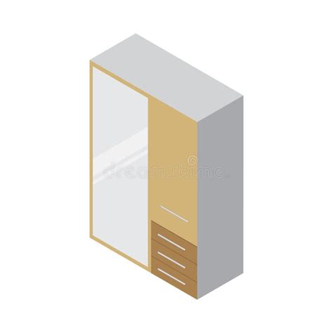 Isometric Wall Cabinet Composition Stock Illustration Illustration Of Icons Room 264966978