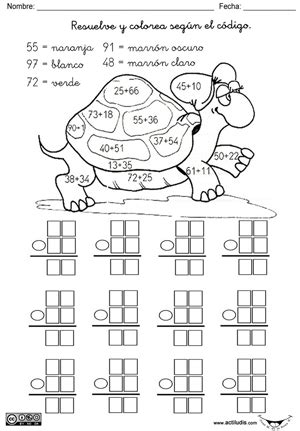 Sumas De 2 Sumandos Y 2 Dígitos Ii Actiludis Atividades De Alfabetização Matemática