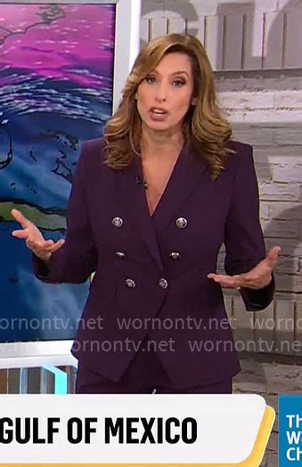 Wornontv Stephanie Abrams Dark Purple Suit On Cbs Mornings
