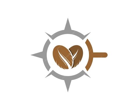 Premium Vector Combination Compass With Coffee Cup Logo