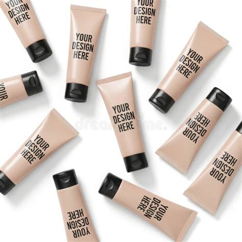 Cosmetic Foundation Tubes Mockup For Branding And Product Display