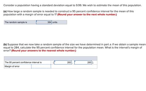 Solved Consider A Population Having A Standard Deviation