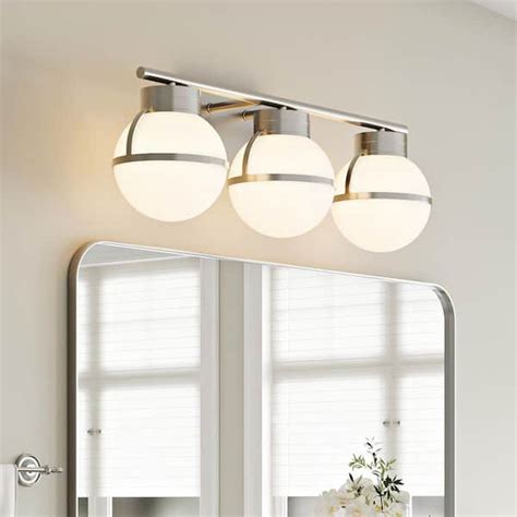 Morauroral 24 In 3 Light Modern Brushed Nickel Bathroom Vanity Light