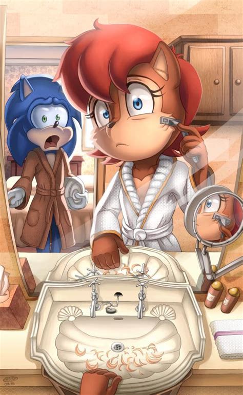 Princess Sally Acorn And Sonic Kissing