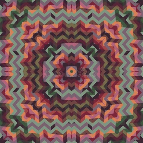 Cute Tile Geometric Seamless Pattern Vector Design Funky Repeat Textile Print Stock