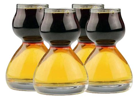 Quaffer Double Bubble Layered Plastic Shot Glass Clear Chaser Shot