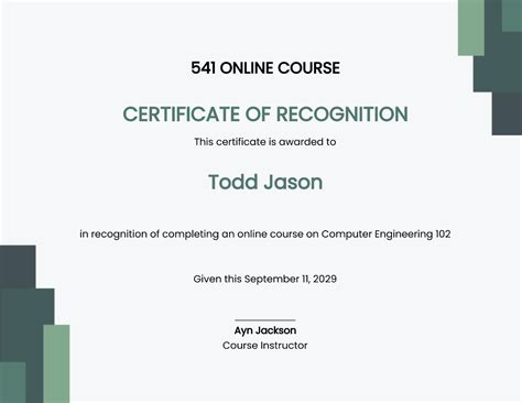 Free Course Templates And Examples Edit Online And Download