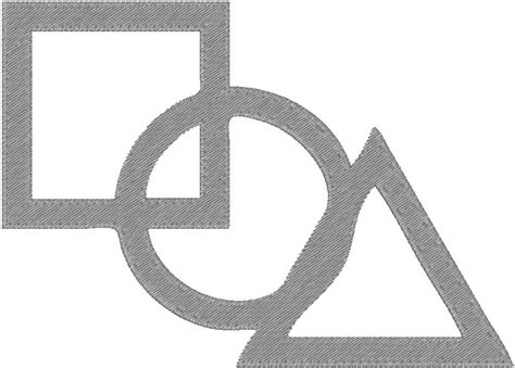 Geometry Design 7 Sizes Machine Embroidery Design Geometry Shapes Design Instant