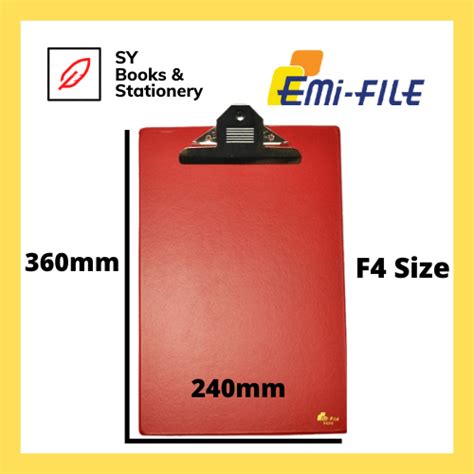Emi File F4 Wire Jumbo Clip Board File Folder Wire Clip Board