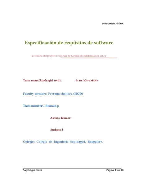 Sistema De Gestión De Bibliotecas En Línea Srs Pdf Usuario