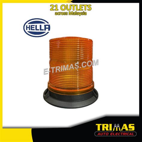 12v 48v Original Hella Valuefit Mega Beacon Lamp Rotate Flash Warning Strobe Light Amber 12v 24v