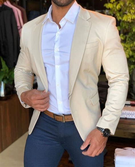 Tan Sports Coat Outfit Men Beige Blazer Outfit Formal Men Outfit