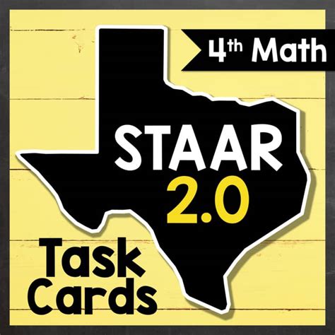 4th Math Texas Task Cards ★ Staar 20 Prep ★ New Question Types ★ Staar Redesign