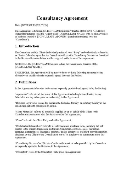 Legal Binding Contract Template