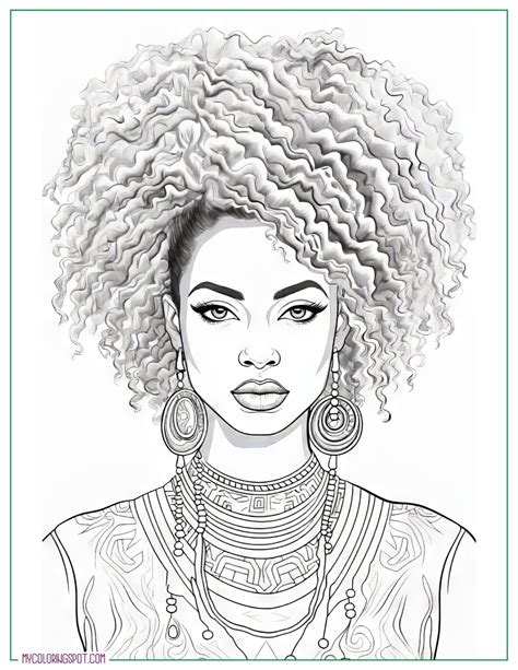 25 Coloring Pages Of Beautiful Black Women My Coloring Spot
