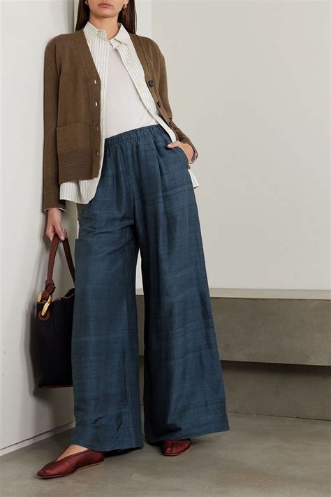 Apiece Apart Suerte Silk Dupioni Wide Leg Pants The Outnet
