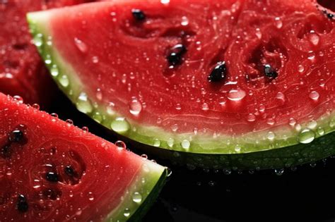 Premium Photo A Fresh Watermelon With Water Drops Background 4k