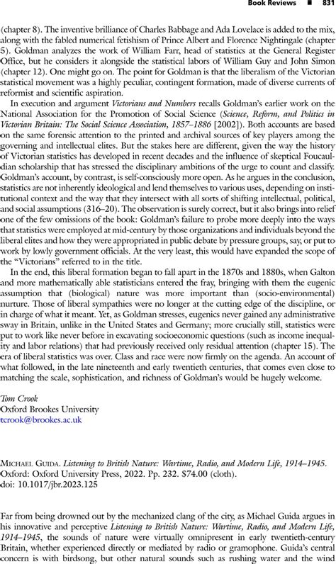 Michael Guida Listening To British Nature Wartime Radio And Modern Life 1914 1945 Oxford