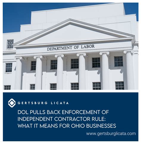 Dol Pulls Back Enforcement Of Independent Contractor Rule What It