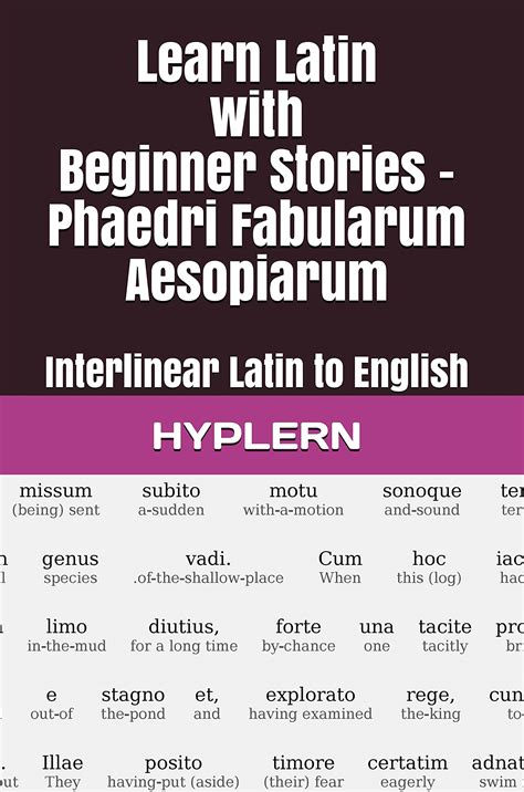 Learn Latin With Beginner Stories Phaedri Fabularum Aesopiarum
