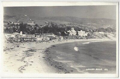 1940 Laguna Beach California Real Photo Town Dance Pavilion Orange