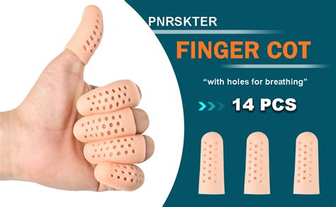 Gel Finger Cots Finger Protector Support 14 Pcs Breathable New