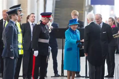 Queen And Prince Philip Welcomed To Manchester By Fanfare From Chetham